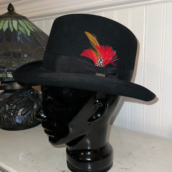 Scala | Accessories | Scala Black Wool Godfather Fedora Hat | Poshmark
